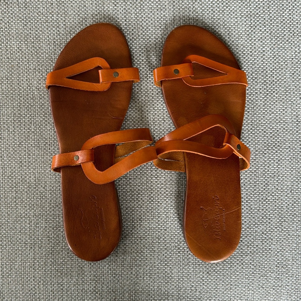 100% Authentic Italian Leather Sandals From Marbella,… - Gem